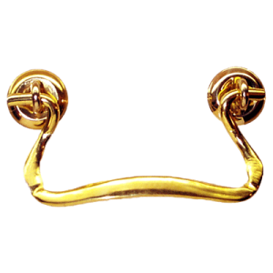 Kennedy Hardware > Bail Pulls > Cast Brass Swan Neck Drawer Bail Pull